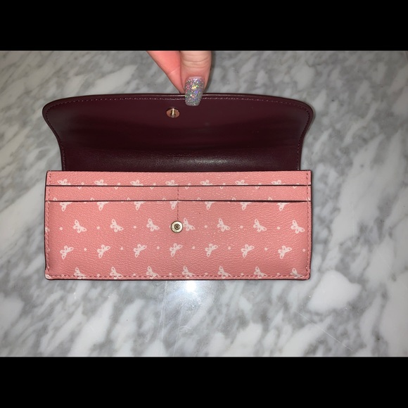 Coach | Bags | Coach Soft Slim Wallet In Butterfly Bandana Print | Poshmark